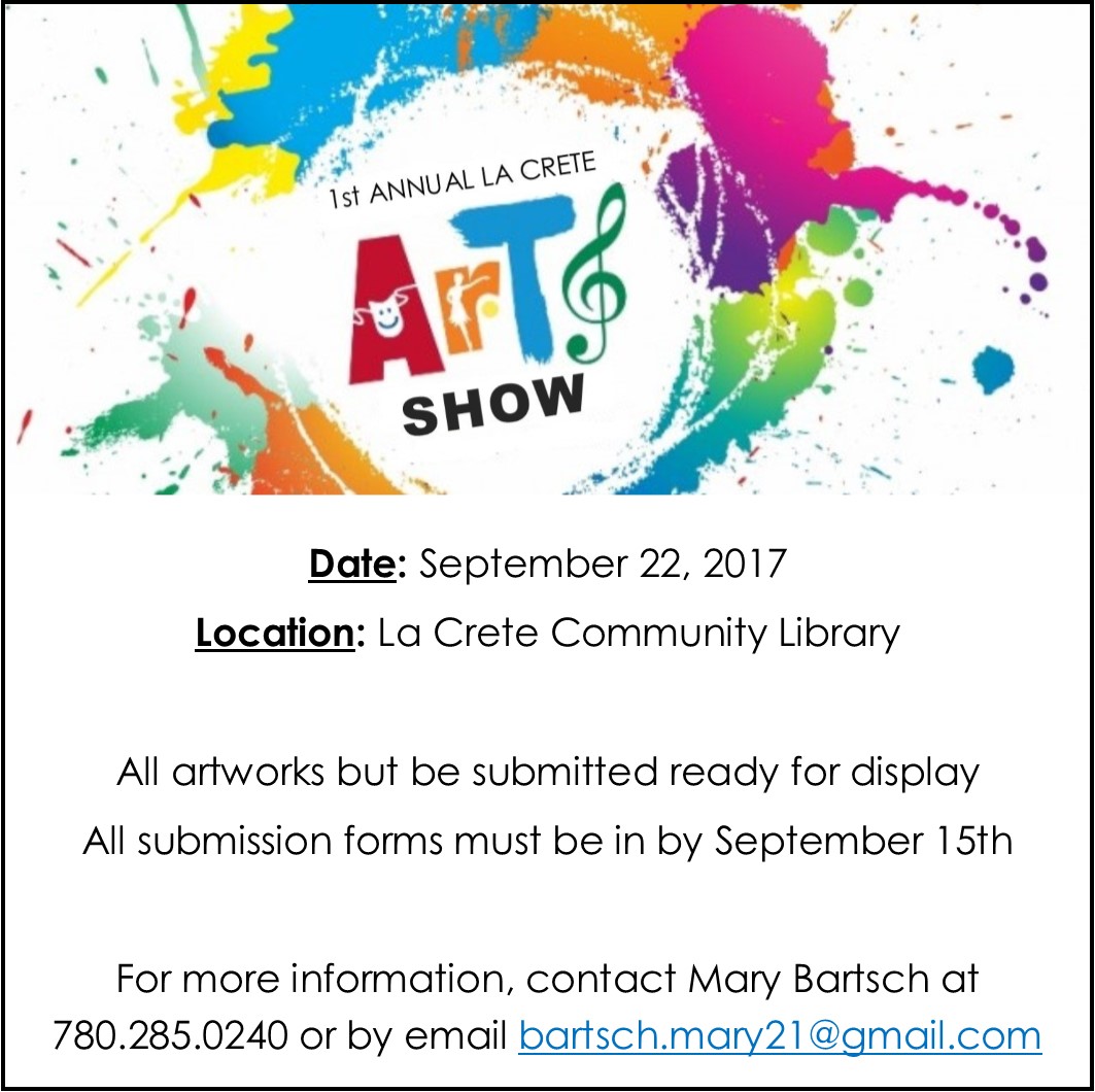 La Crete Art Show | La Crete & Area Chamber of Commerce
