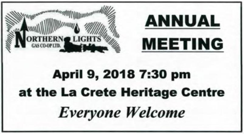 Northern Lights Gas Co-op AGM 2018 | La Crete & Area Chamber of Commerce